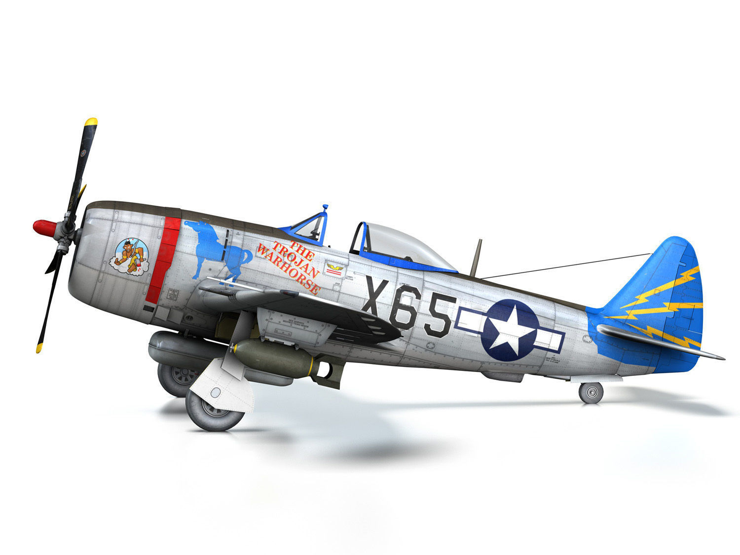 Republic P-47M Thunderbolt - The Trojan Warhorse 3D model | CGTrader