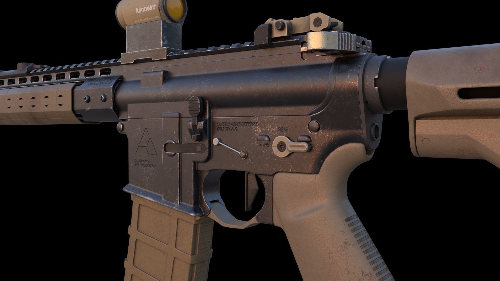 Tactical Rifle 3D model | CGTrader