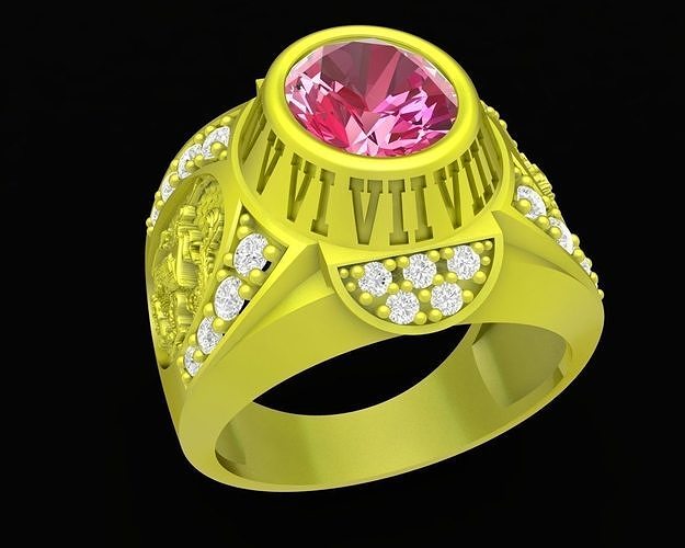 LUXURY DIAMOND RING WITH DRAGON FOR MEN 338 3D model 3D printable ...