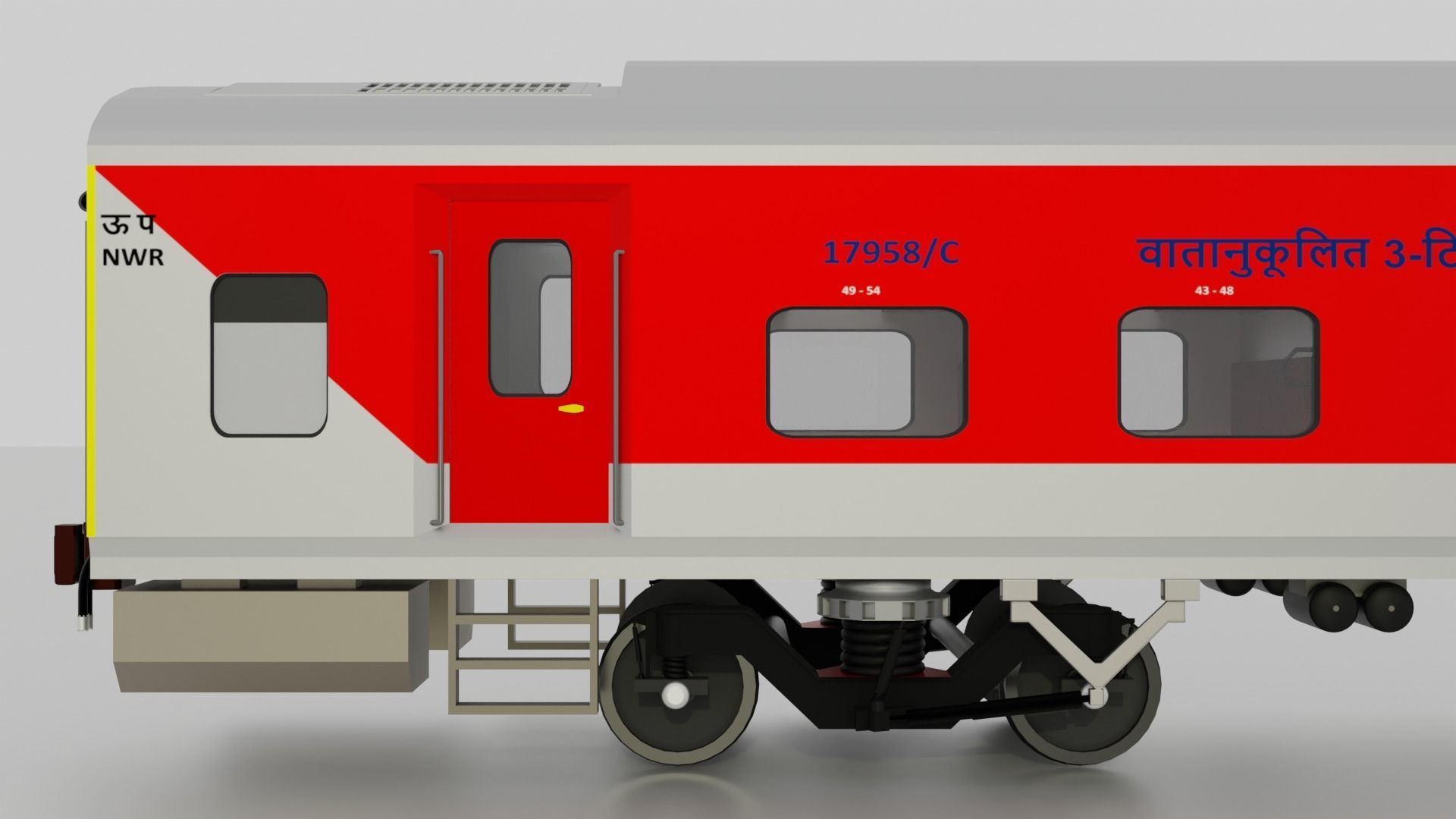 Indian Railway AC 3-Tier LHB Coach 3D model | CGTrader