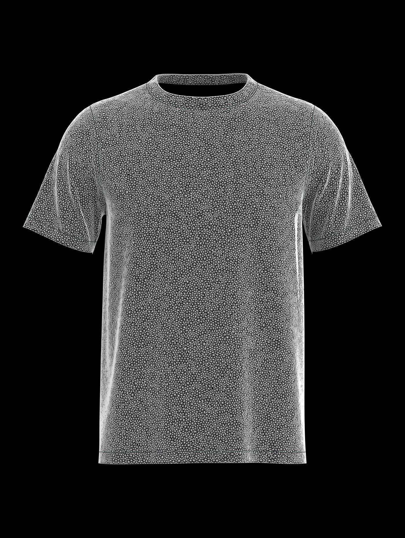 Realstic t shirt with dxf sewing pattern 3D model | CGTrader
