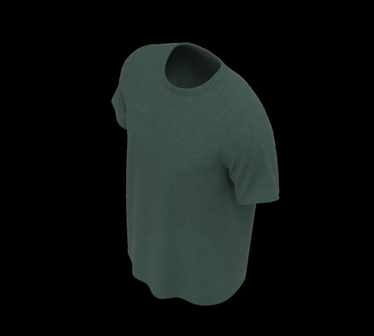 Realstic t shirt with dxf sewing pattern 3D model | CGTrader