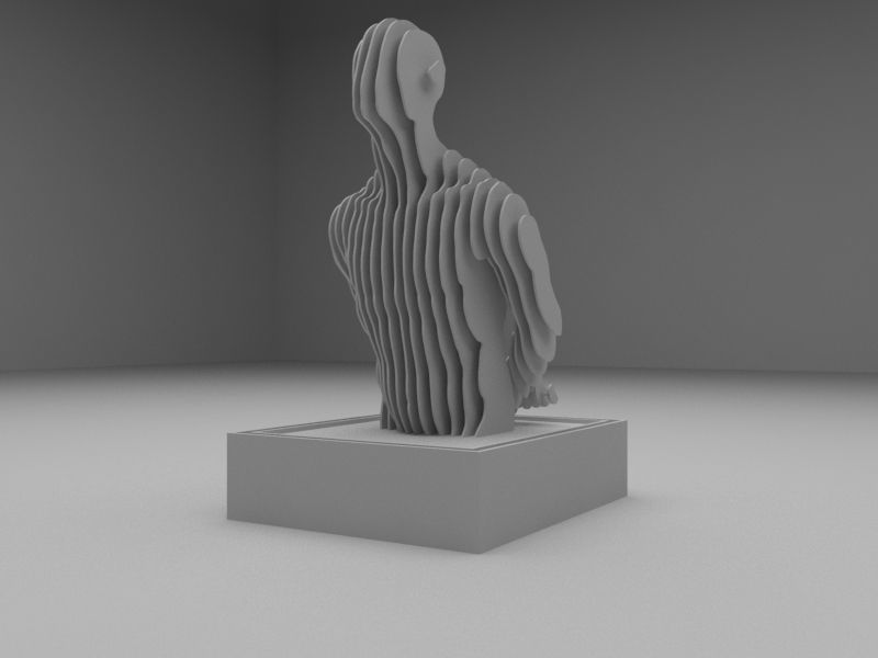 Transparent Human Statue 3D model | CGTrader