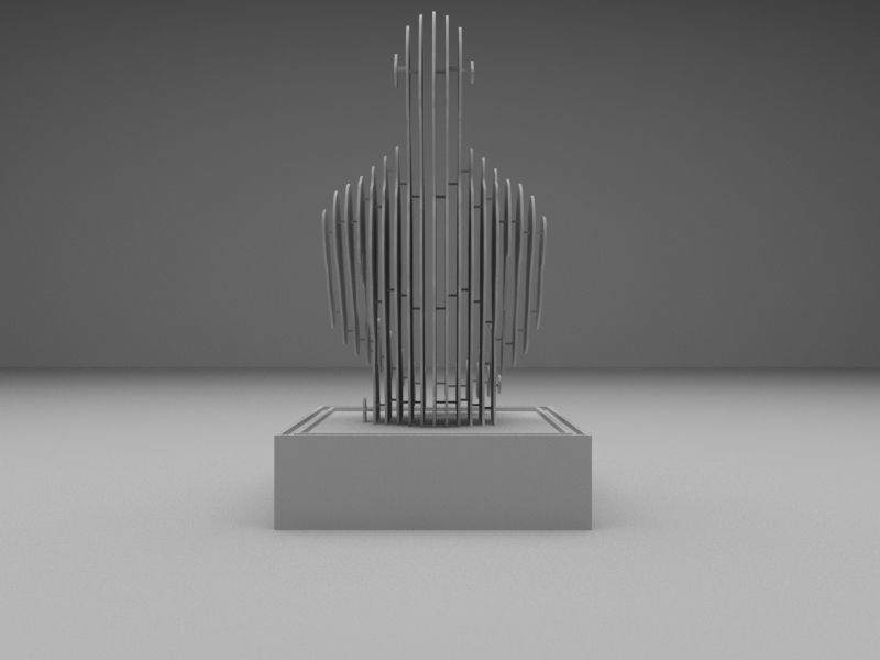 Transparent Human Statue 3D model | CGTrader