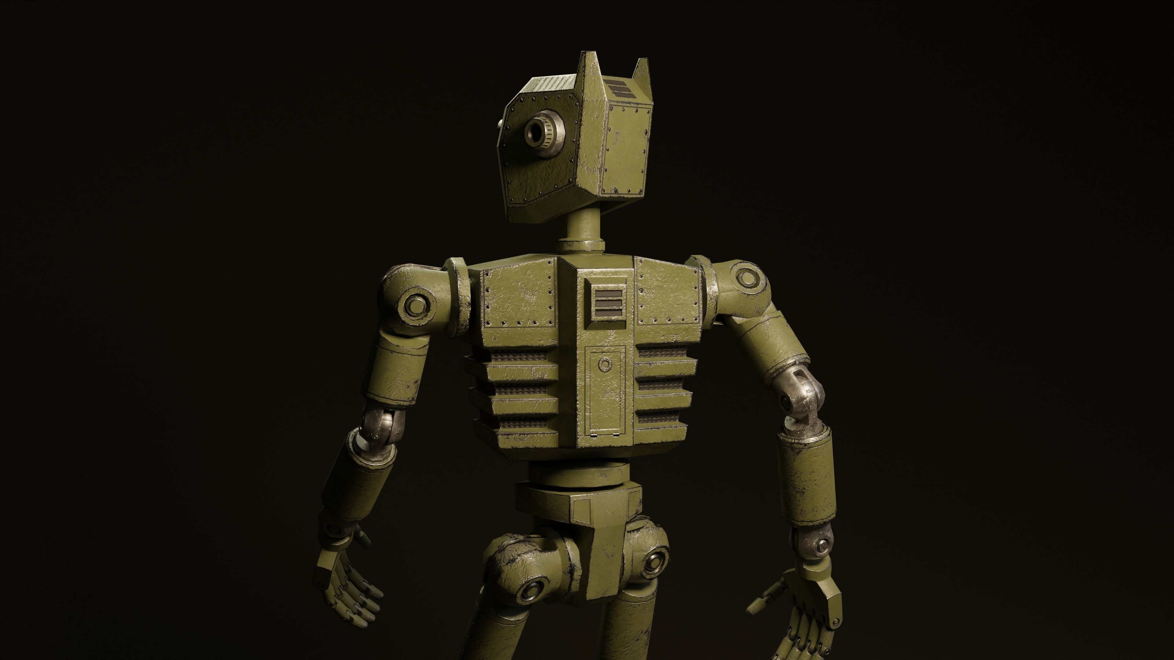 3D model Mechanical Robot in Steampunk style VR / AR / low-poly | CGTrader