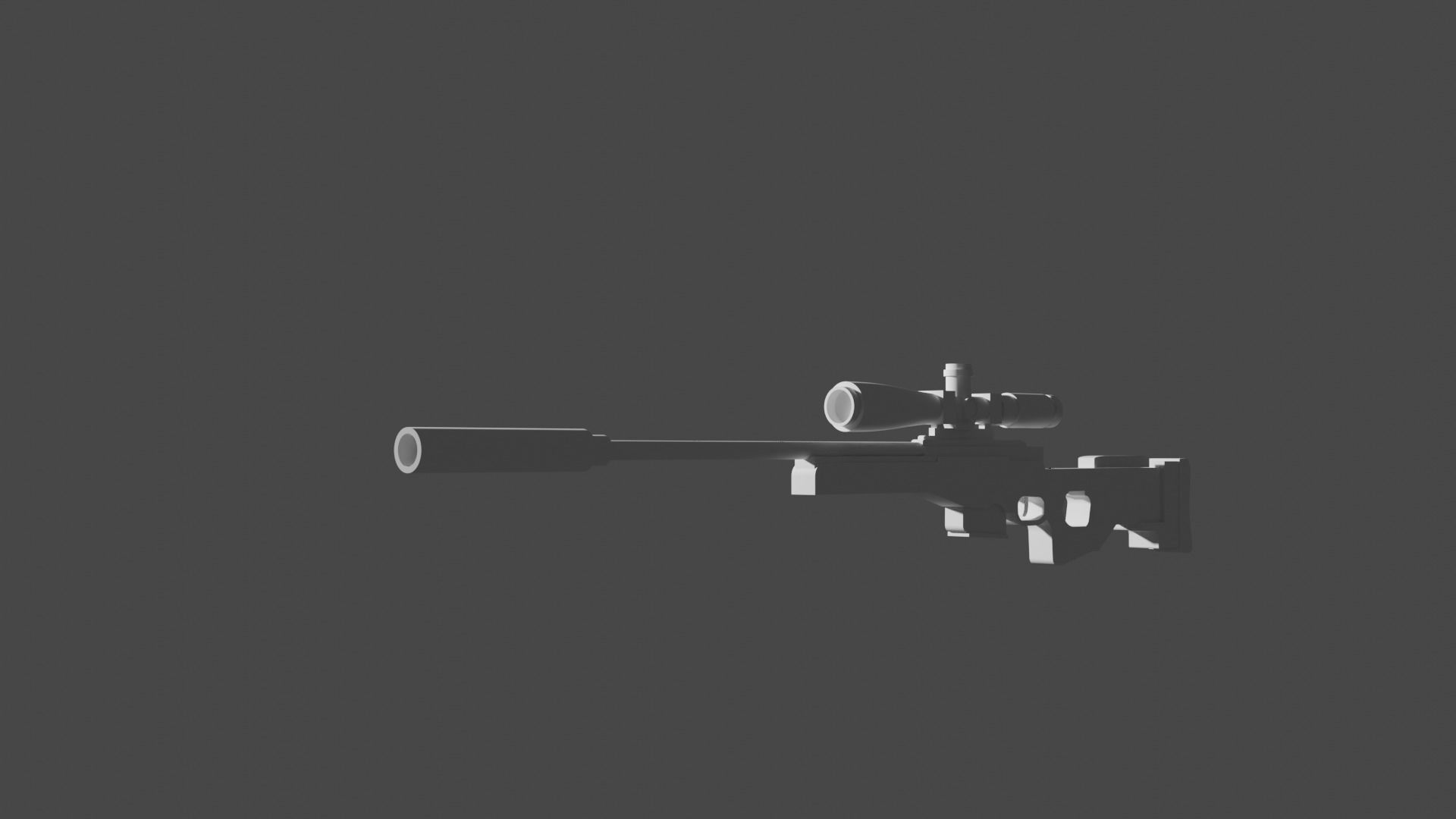 Sniper 3D rifle free 3D model | CGTrader