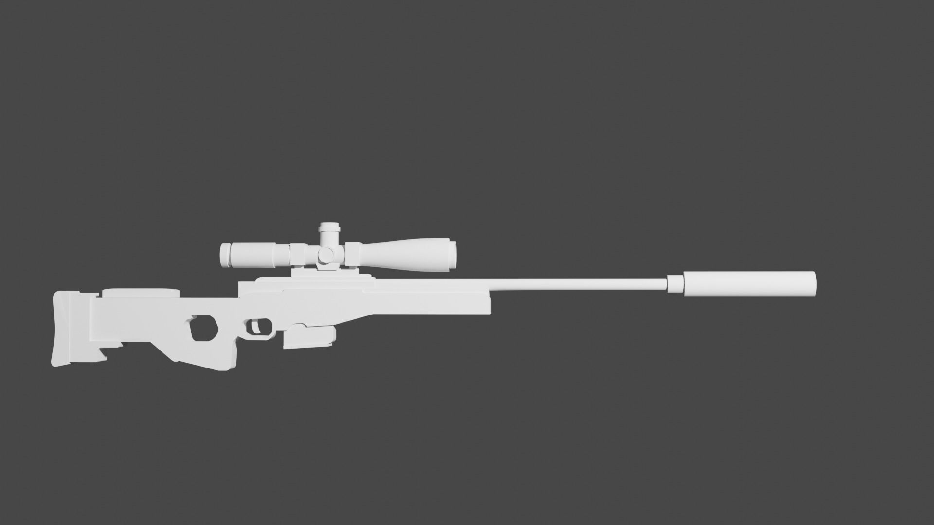 Sniper 3D rifle free 3D model | CGTrader