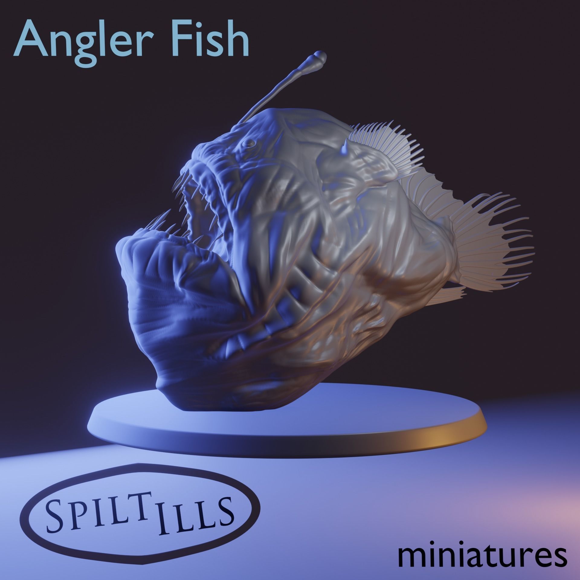 Angler Fish - 3D Sculpted Miniature free 3D model 3D printable | CGTrader