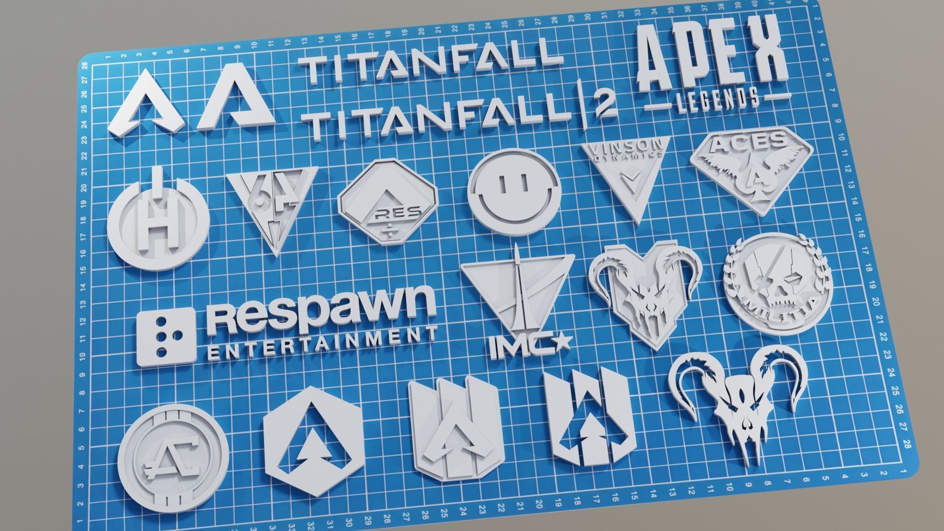 Apex legends Titanfall logo and symbols 3D model 3D printable | CGTrader