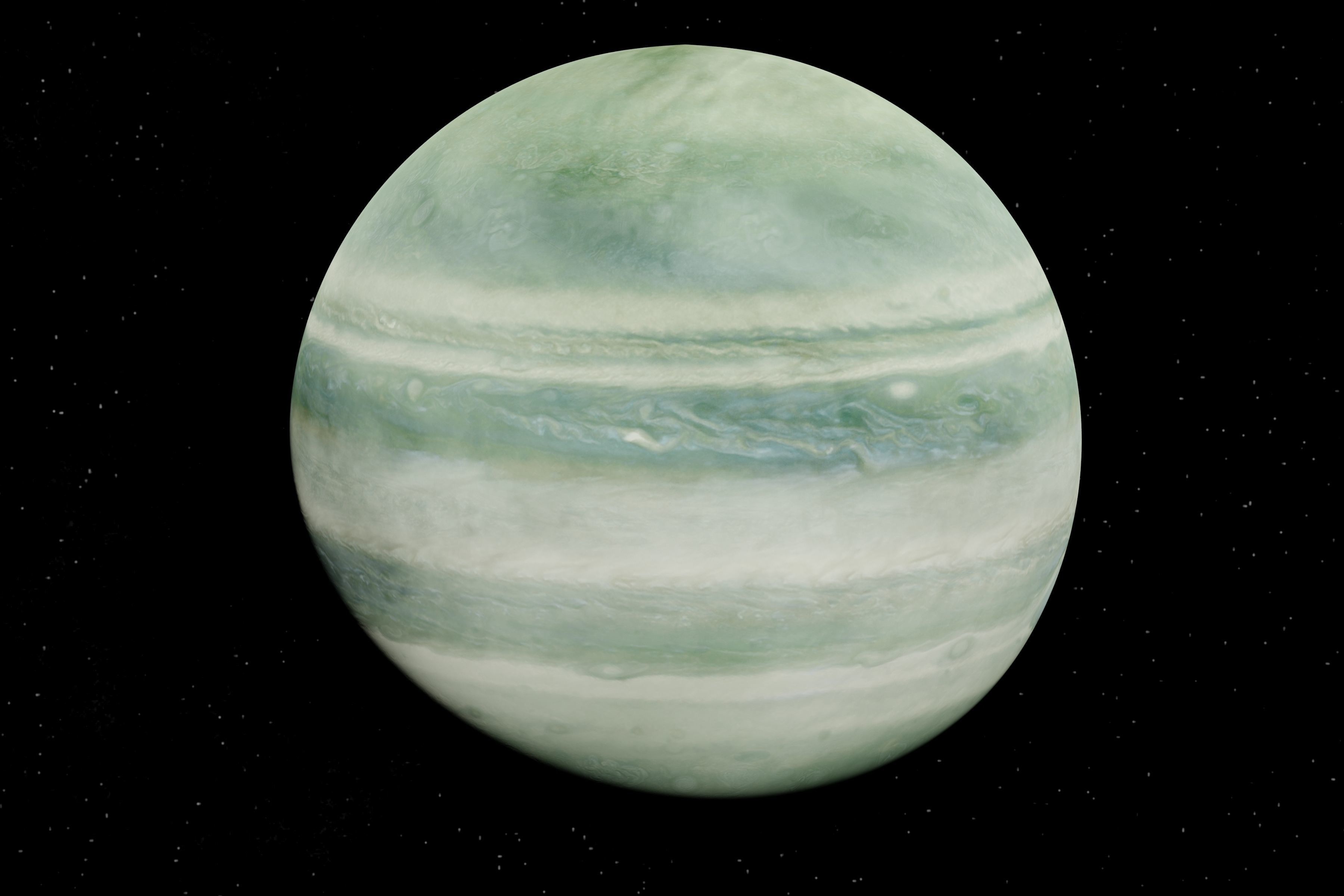 3D model Green alien Jupiter gas giant VR / AR / low-poly | CGTrader