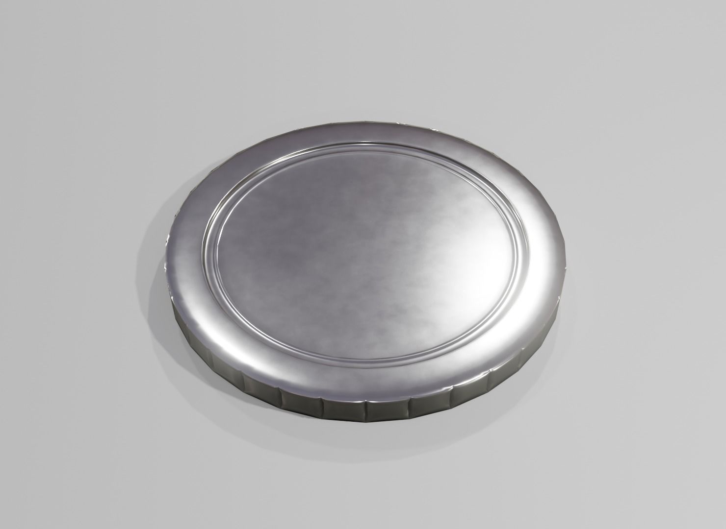 3D model Realistic silver coin - simple silver coin 3d model VR / AR ...