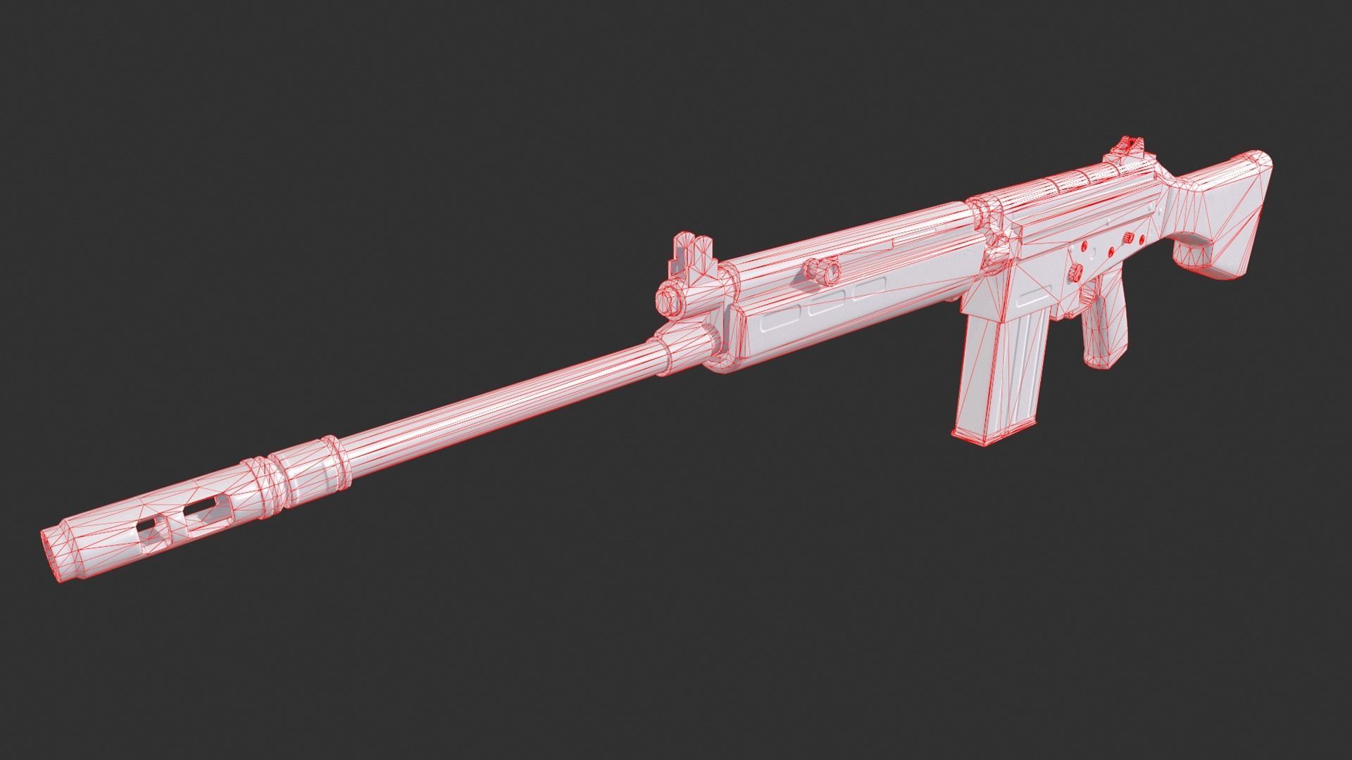 3D model FN-Fal ak - rifle VR / AR / low-poly | CGTrader