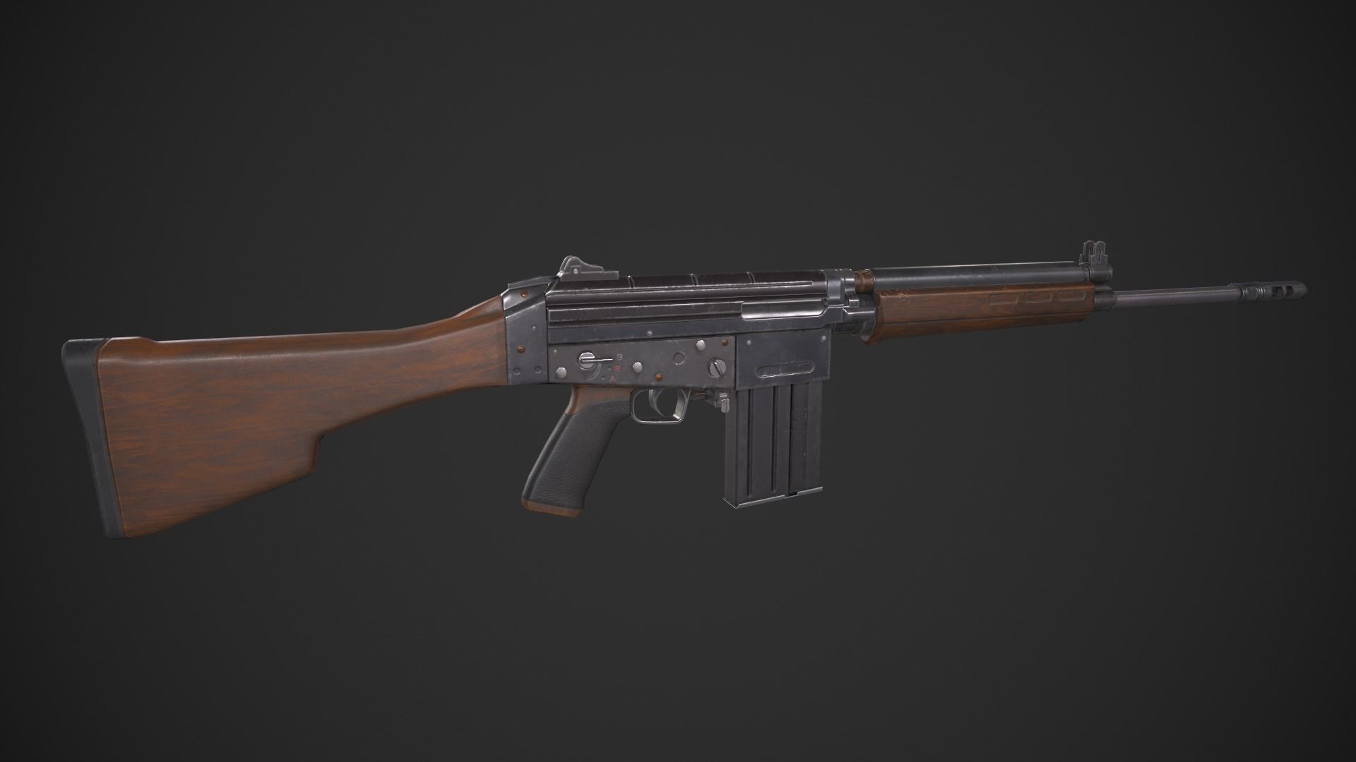 3D model FN-Fal ak - rifle VR / AR / low-poly | CGTrader