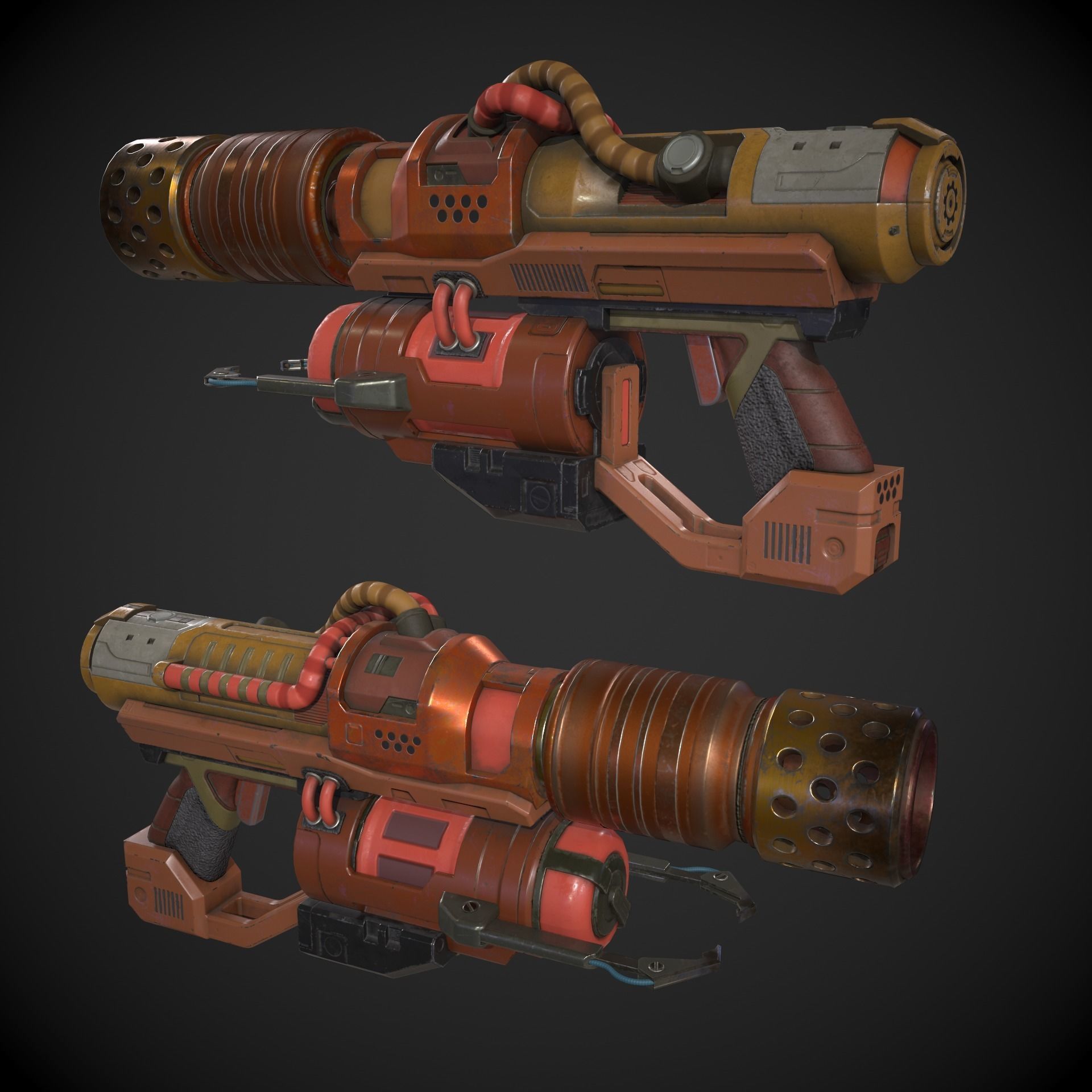 3D model Sci-fi Flamethrower VR / AR / low-poly | CGTrader