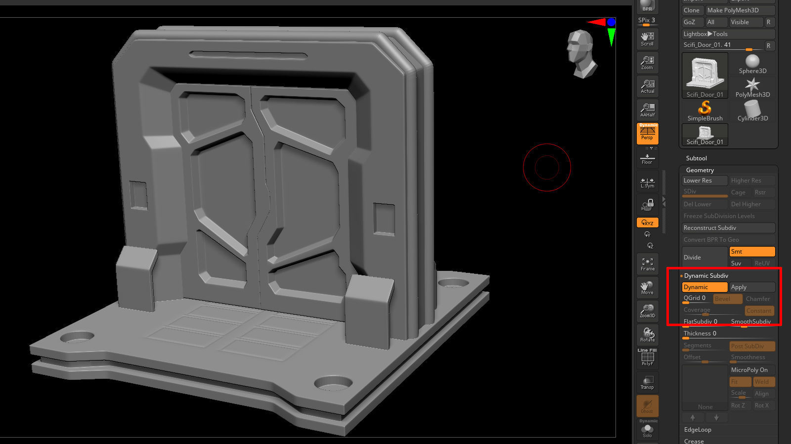 CGA Sci-Fi Door 01 3D model | CGTrader