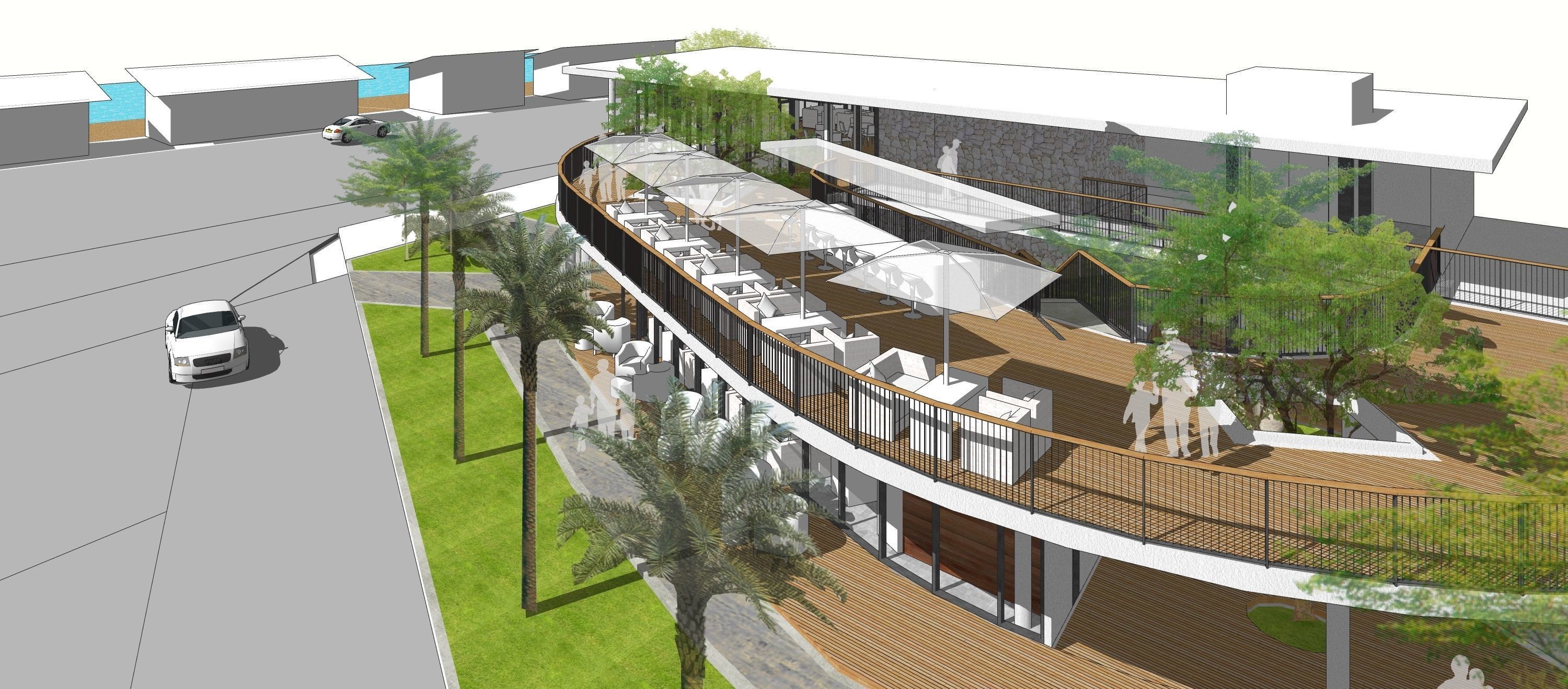 BEACH FRONT RESTAURANT SKP ver2015 3D model | CGTrader