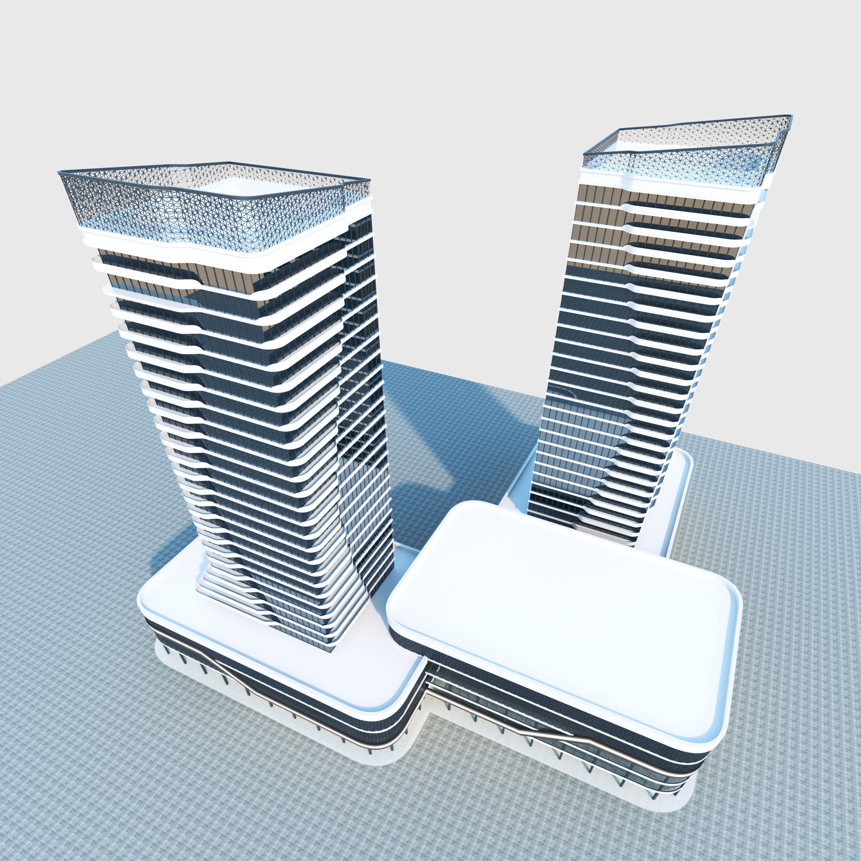 Business center 3D model | CGTrader