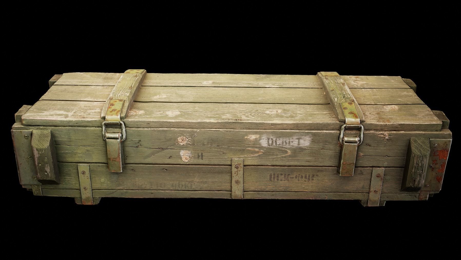 3D model Military wooden army box VR / AR / low-poly | CGTrader