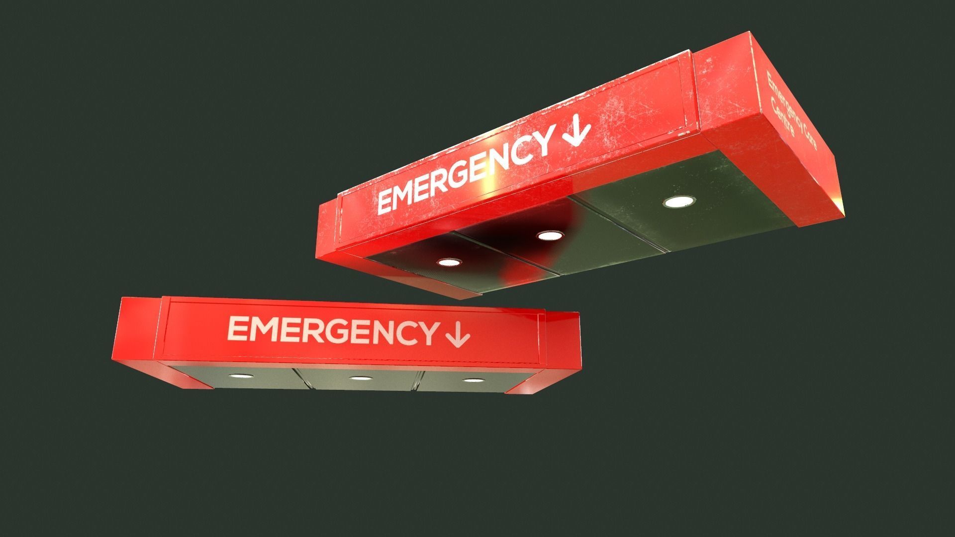 3D model Emergency Entrance Name Board for Hospital VR / AR / low-poly ...