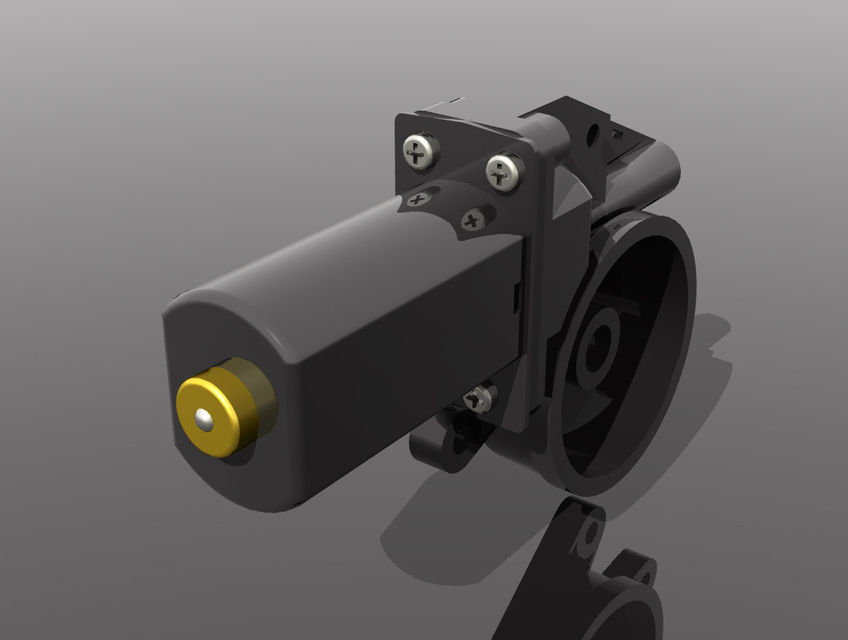 power window dc motor free 3D model | CGTrader