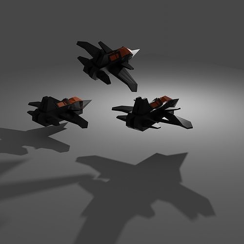 3D Low Poly Plane two fighter jets flying in air 3D model | CGTrader