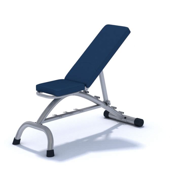 Blue Multi Position Gym Bench 3D model | CGTrader