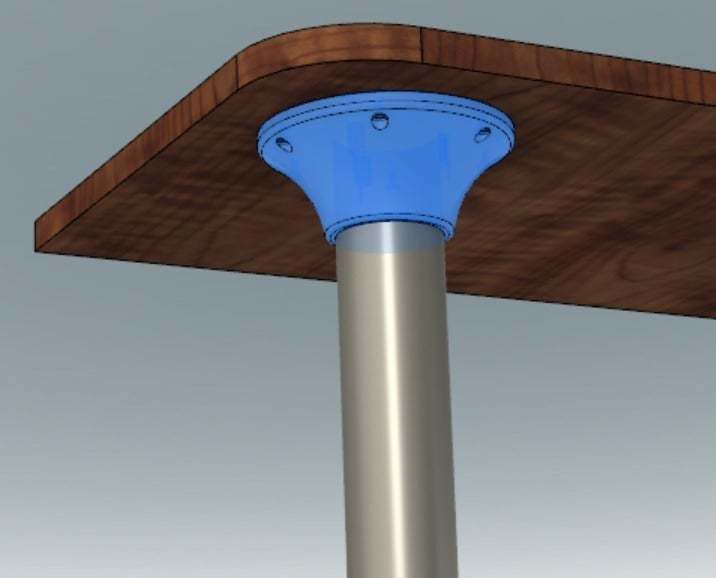 Table Leg connector Table fitting Pipe fitting many sizes 3D model 3D ...