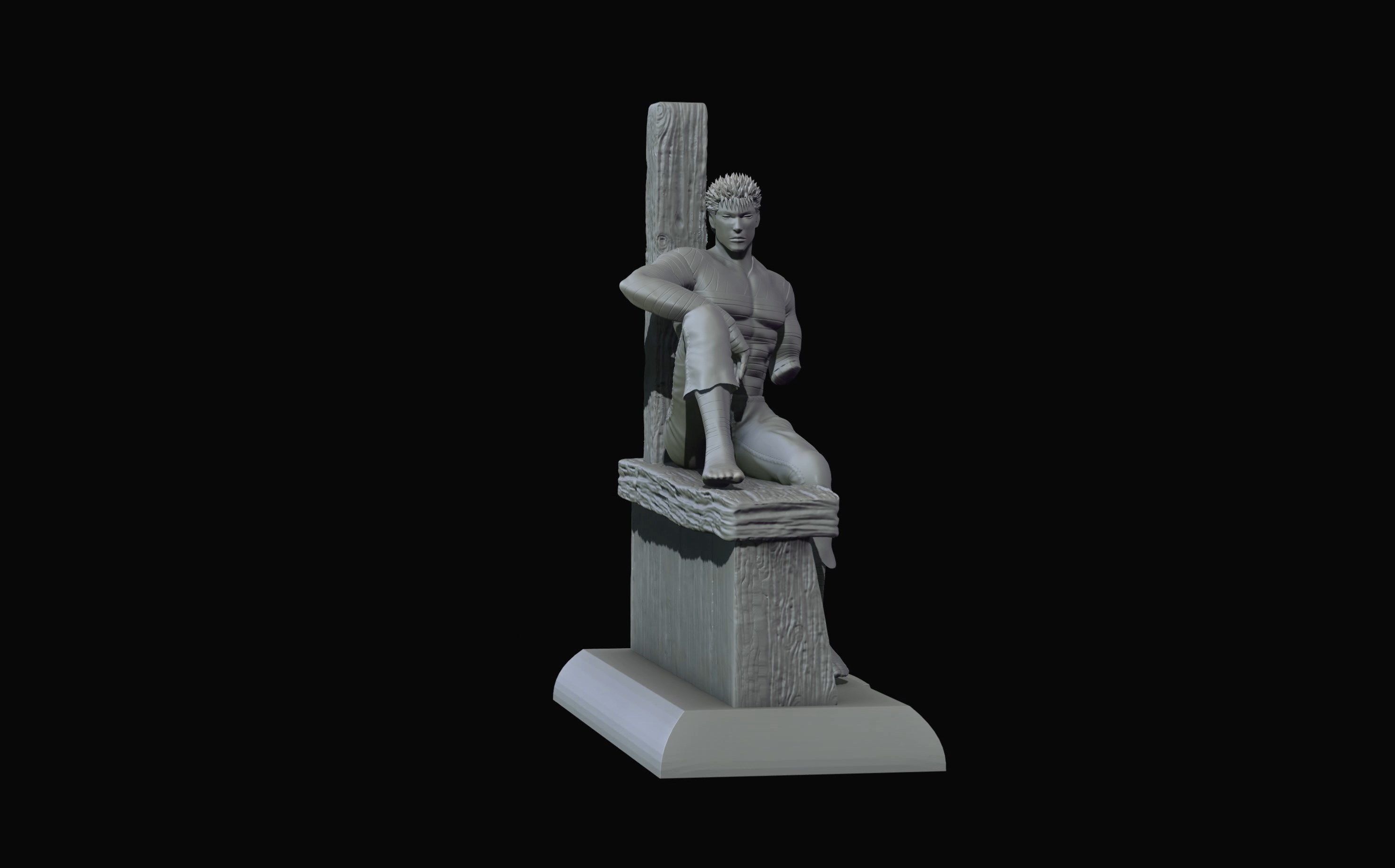 Berserk - Guts in silence - 3d Print Statue 3D model 3D printable ...