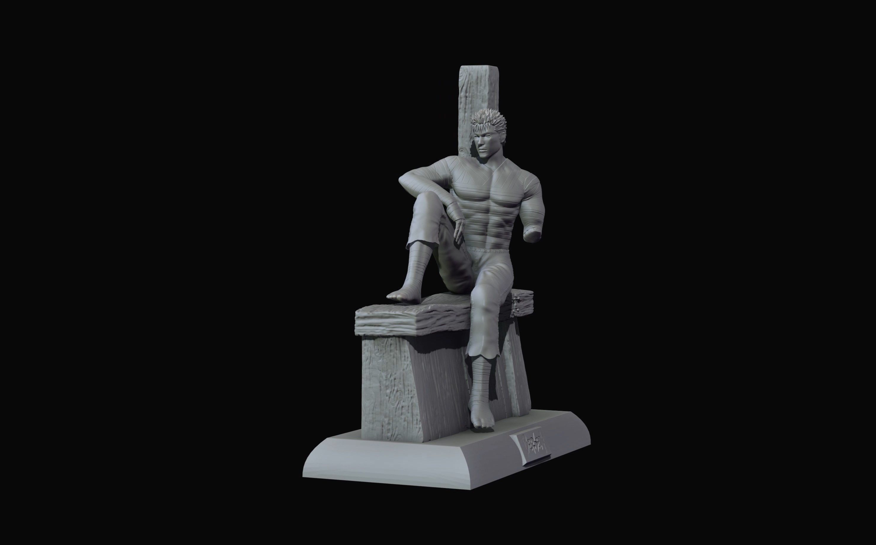 Berserk - Guts in silence - 3d Print Statue 3D model 3D printable ...