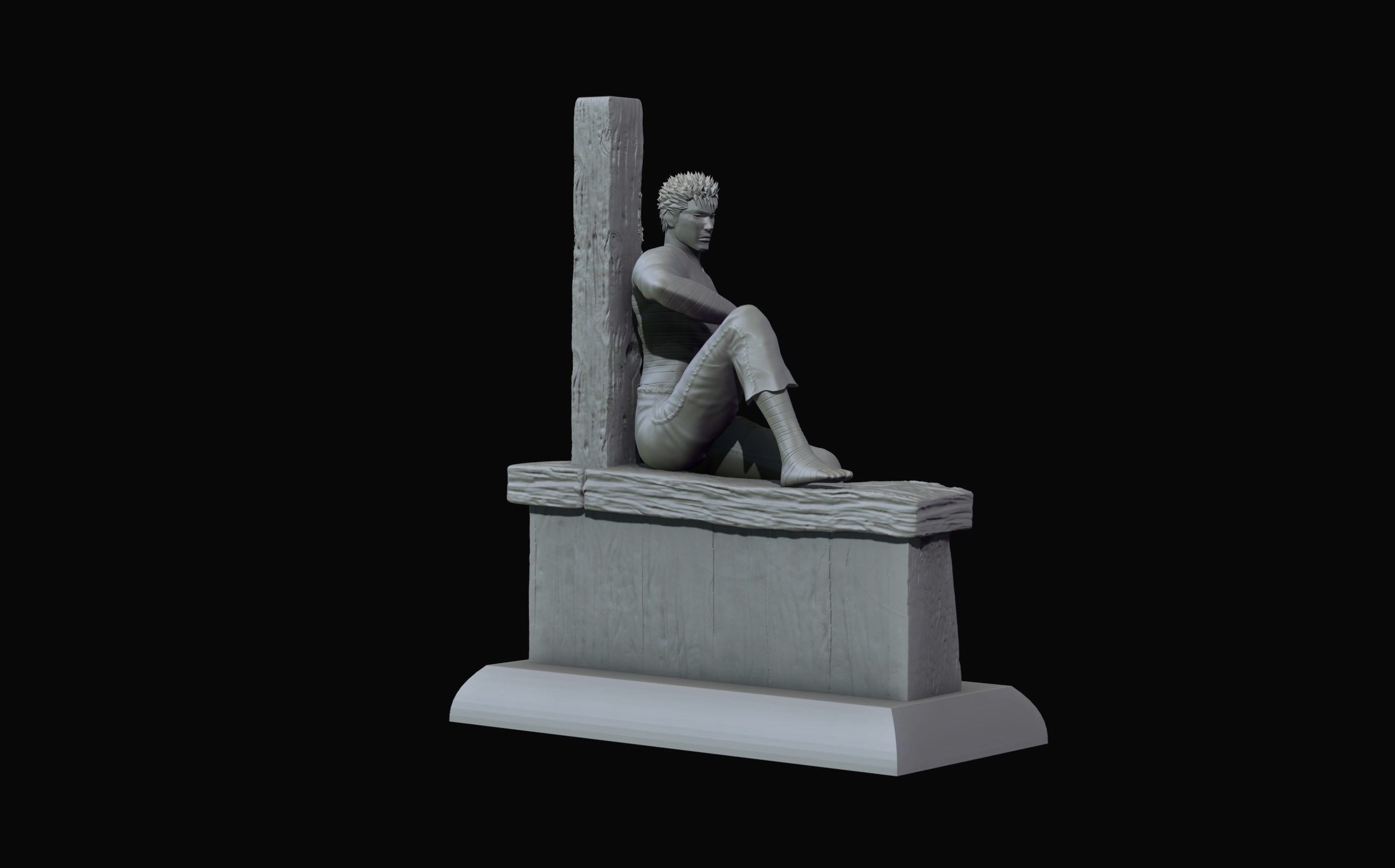 Berserk - Guts in silence - 3d Print Statue 3D model 3D printable ...