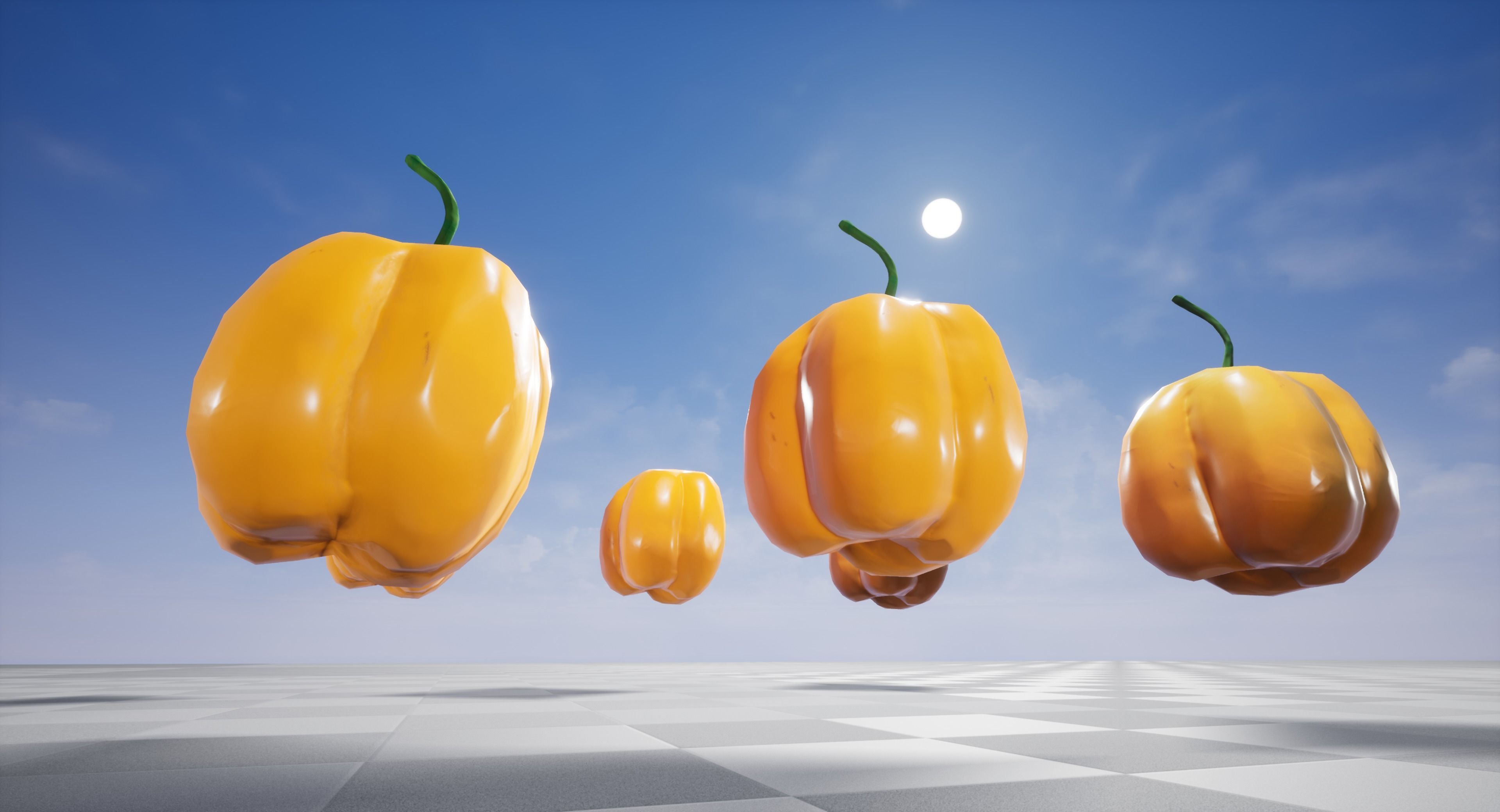 Stylized PBR Chile Peron Chile Manzano JFG free VR / AR / low-poly 3D ...