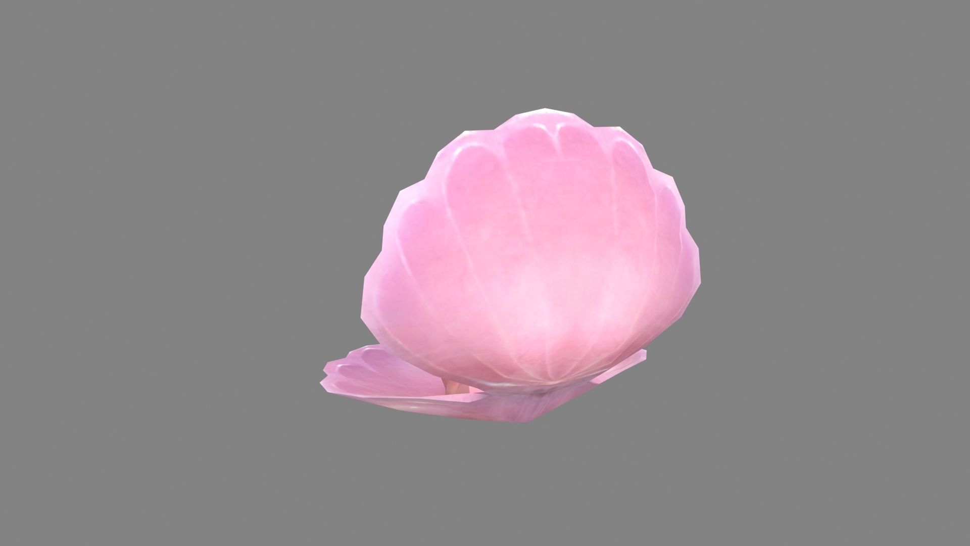 3D model Cartoon Pearl - Pink Shell - Clam VR / AR / low-poly | CGTrader