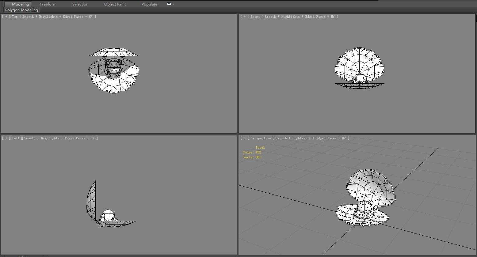 3D model Cartoon Pearl - Pink Shell - Clam VR / AR / low-poly | CGTrader