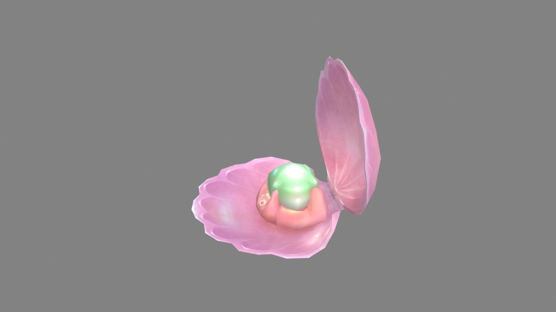 3D model Cartoon Pearl - Pink Shell - Clam VR / AR / low-poly | CGTrader