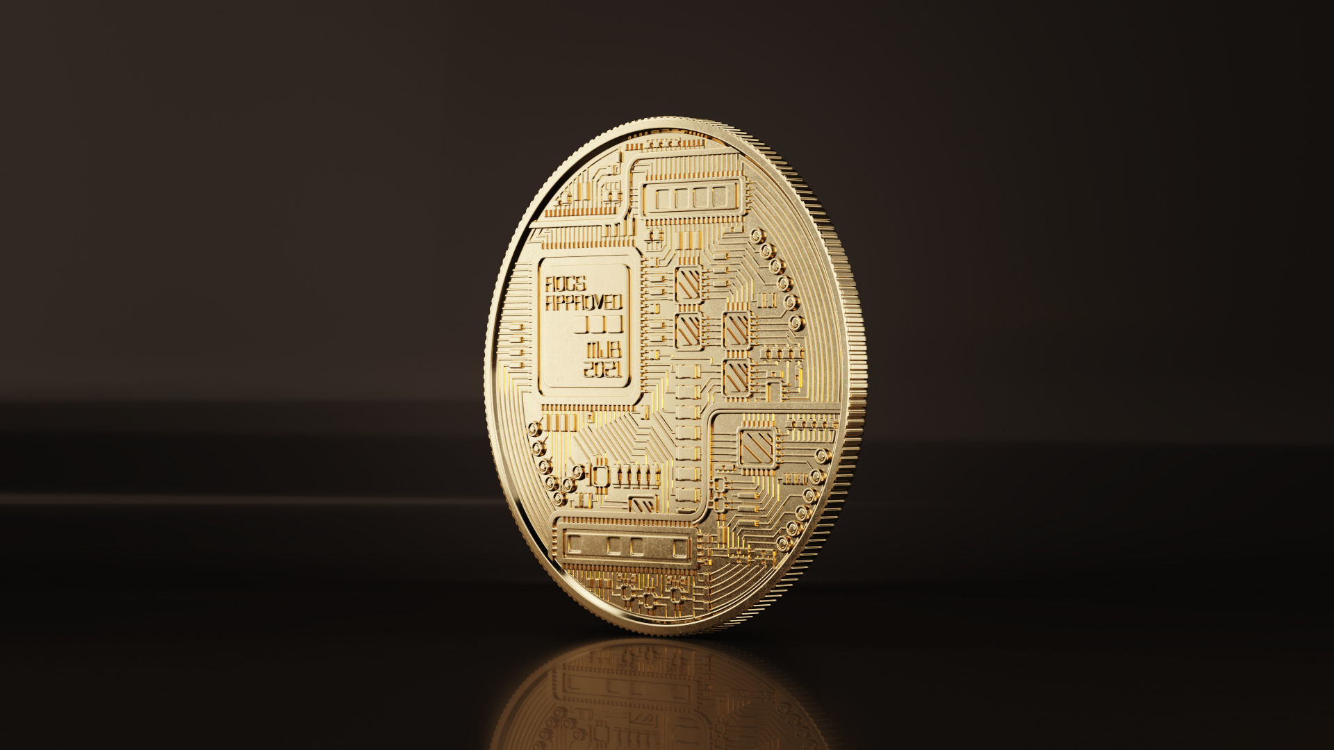 Ethereum ETH Coin Gold 3D model | CGTrader