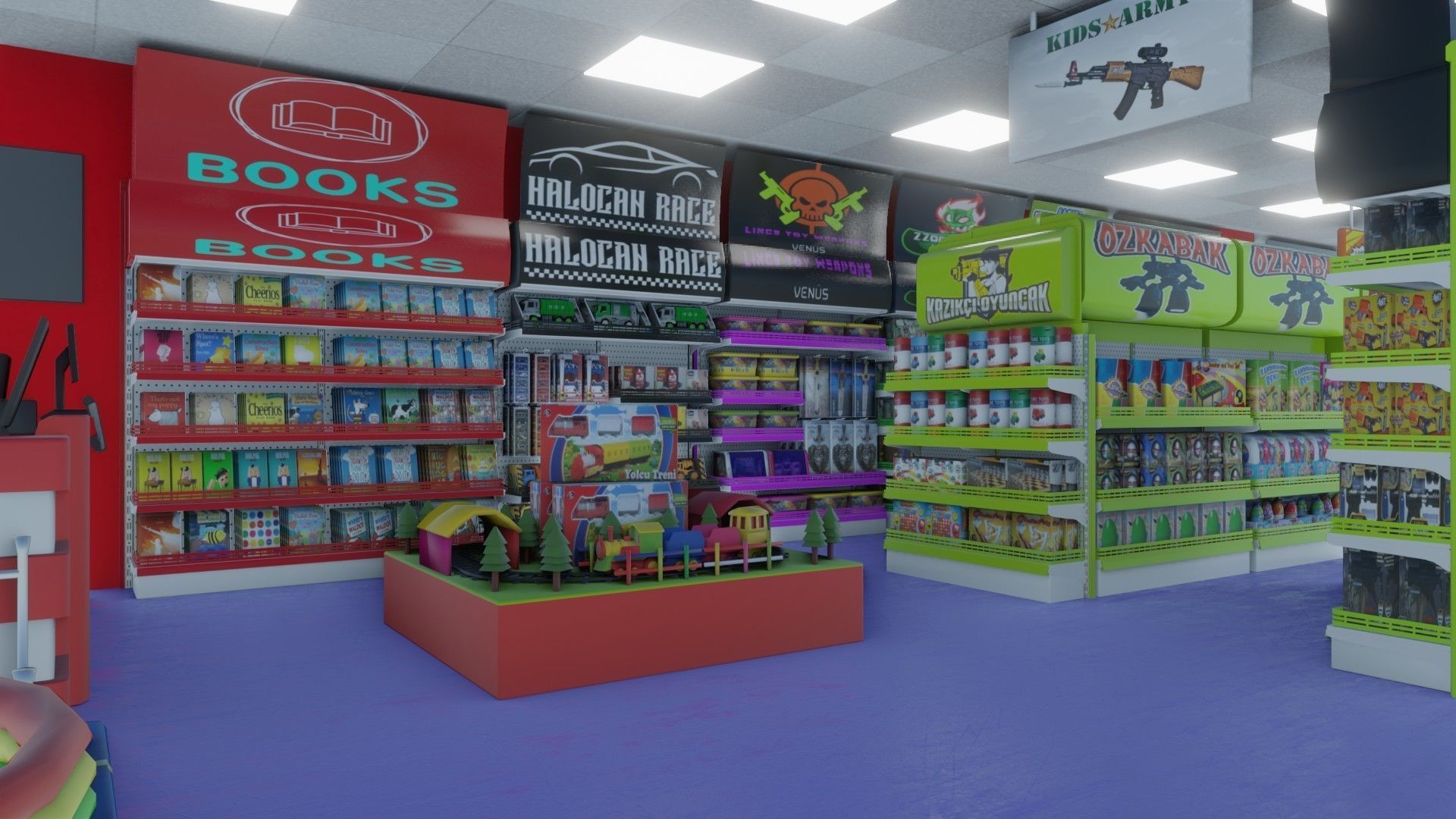 Big Toy Center 3D 3D model animated | CGTrader