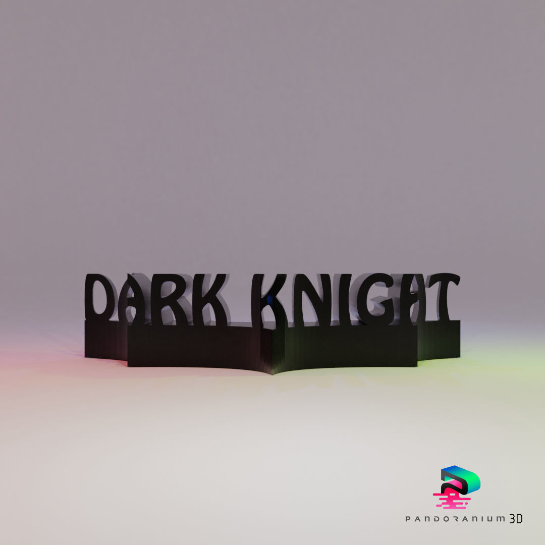3D Word Shape - Dark Knight 3D model 3D printable | CGTrader