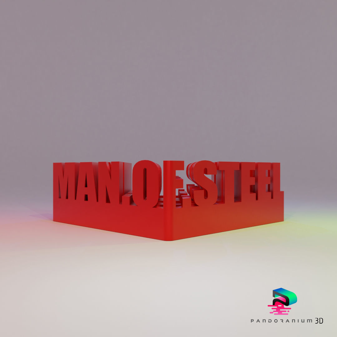 3D Word Shape - Man of Steel 3D model 3D printable | CGTrader