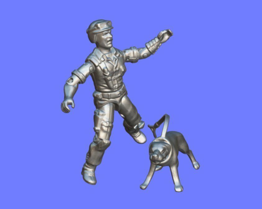 1984 GI-JOE MUTT-DOG-HANDLER - 3D SCAN 3D model 3D printable | CGTrader