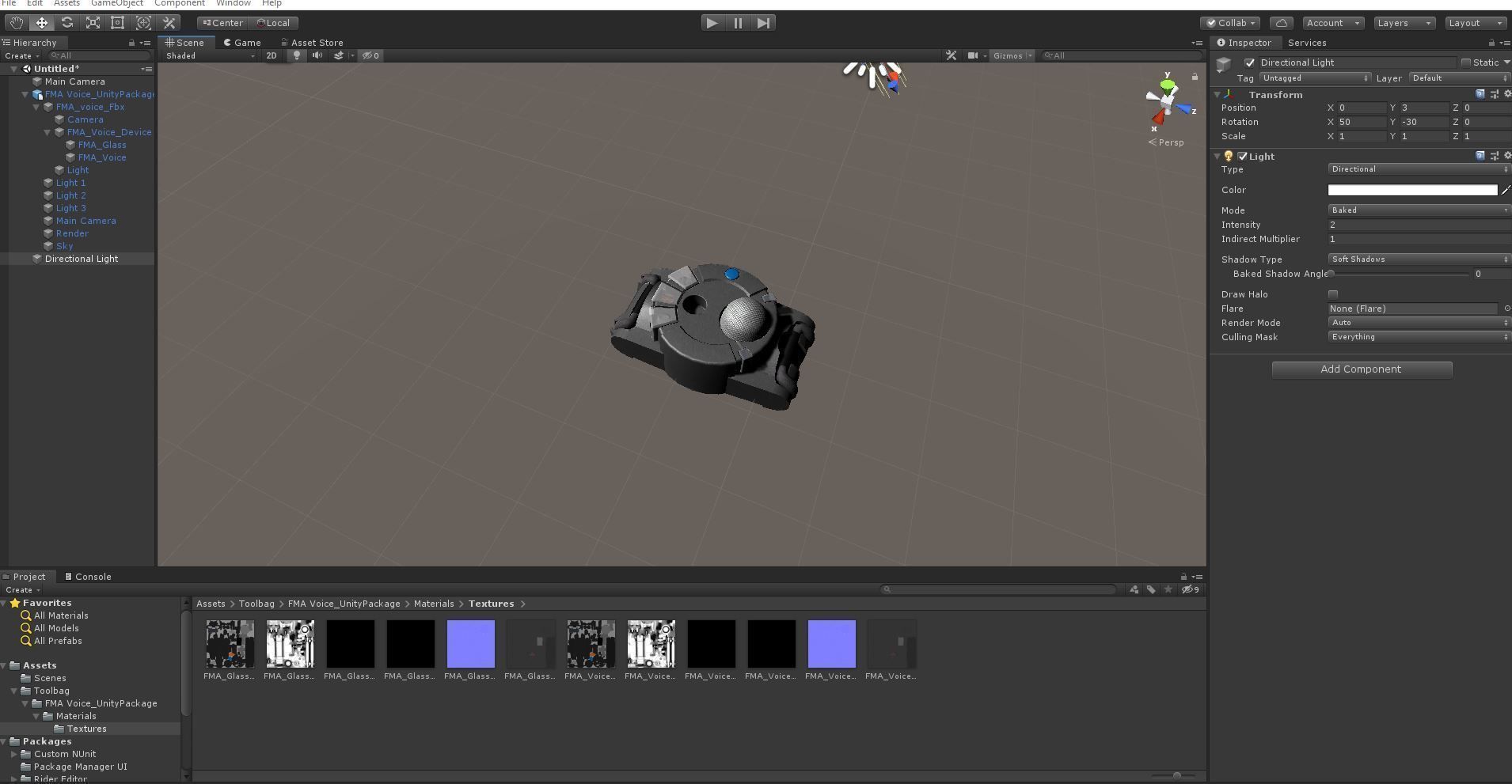 3D model FMA Voice Activated Reaction Transfer Device Tactical PBR VR ...