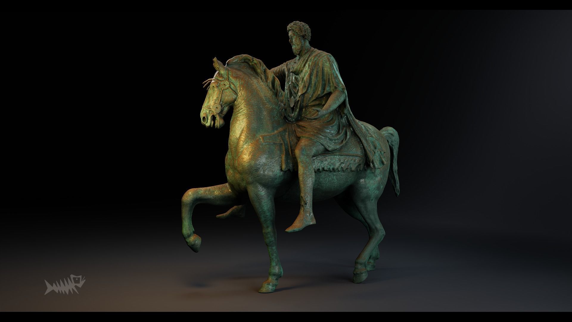 3D model Marcus Aurelio PBR 4K UE5 VR / AR / low-poly | CGTrader