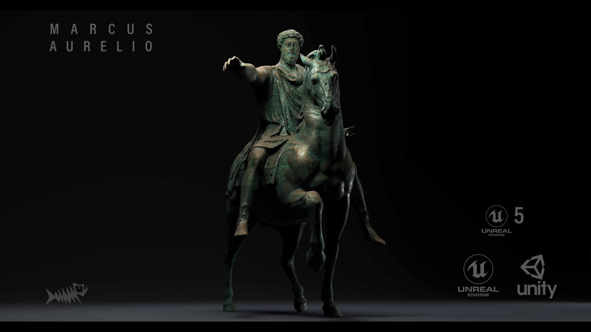 3D model Marcus Aurelio PBR 4K UE5 VR / AR / low-poly | CGTrader