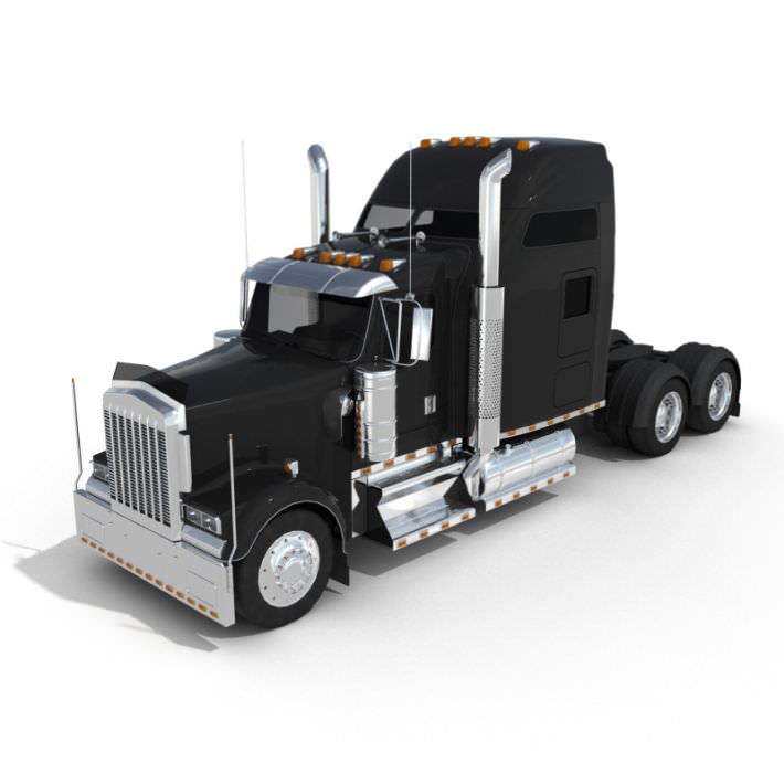 Modern Black Truck Cab 3D model | CGTrader