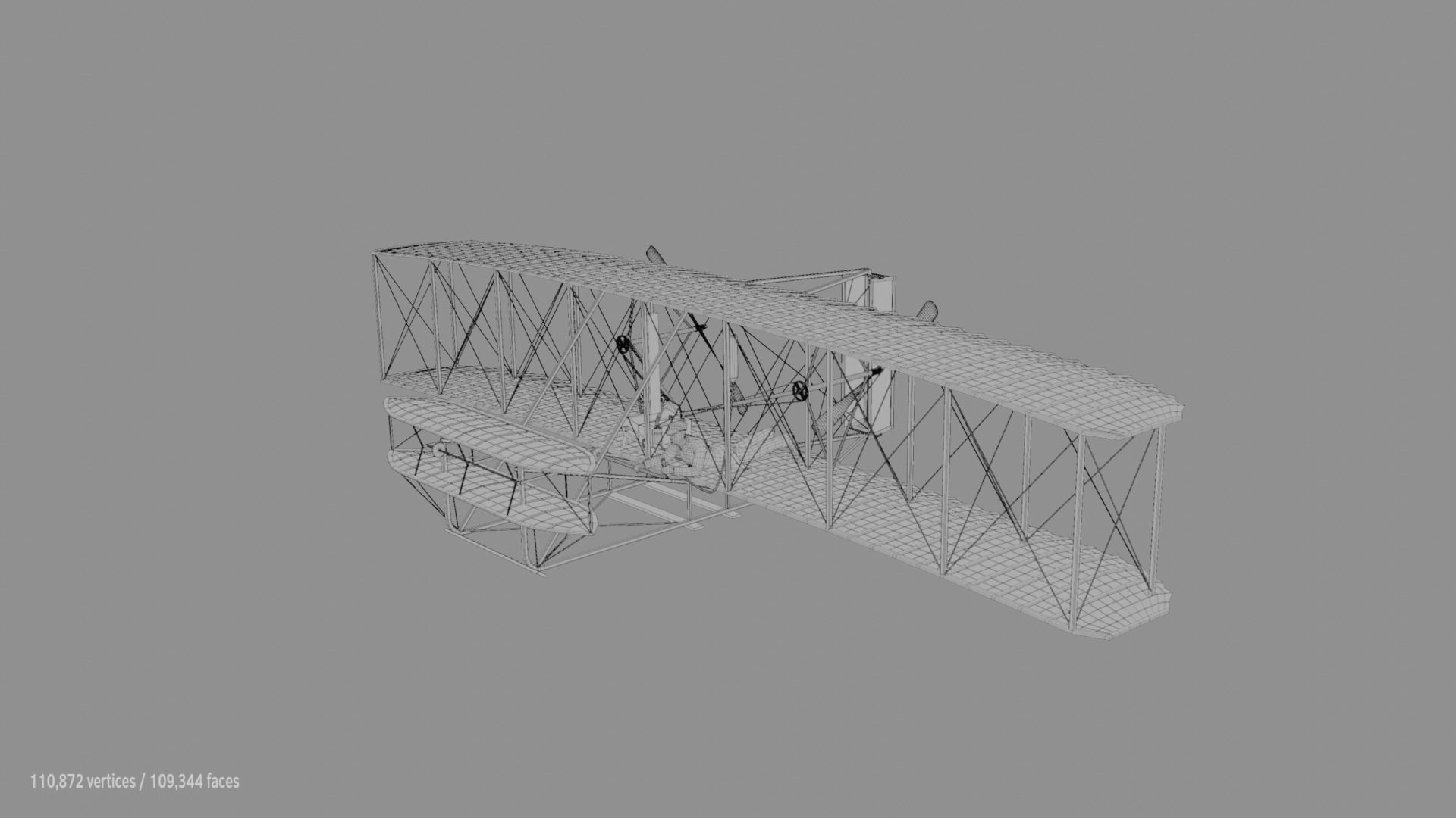 Wright Flyer - 1903 Kitty Hawk 3D model animated rigged | CGTrader