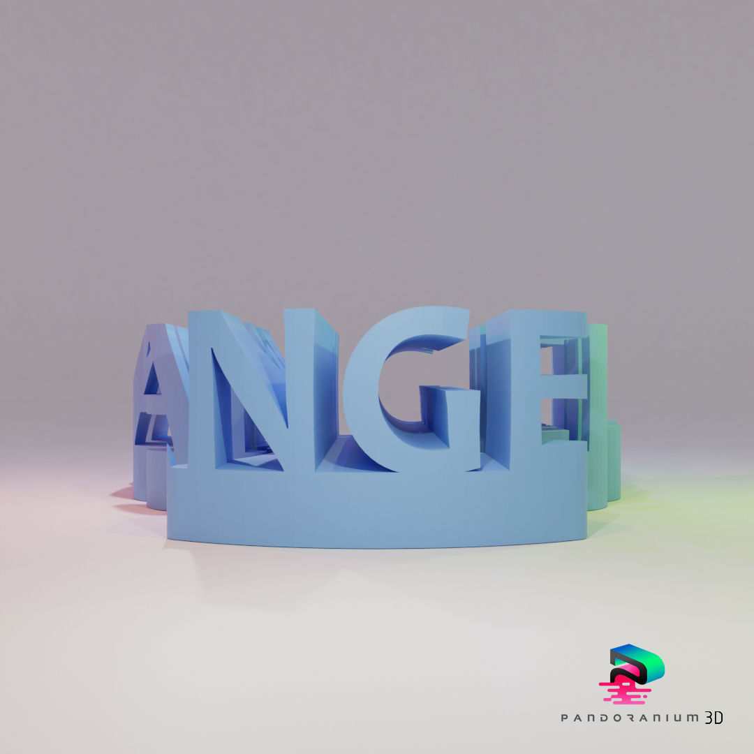 3D Word Shape - Angel 3D model 3D printable | CGTrader