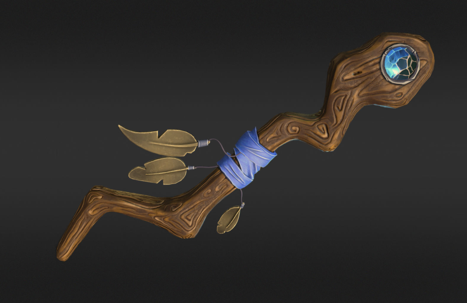 3D model Stylized Weapon Crook Low-Poly 3D Model VR / AR / low-poly ...