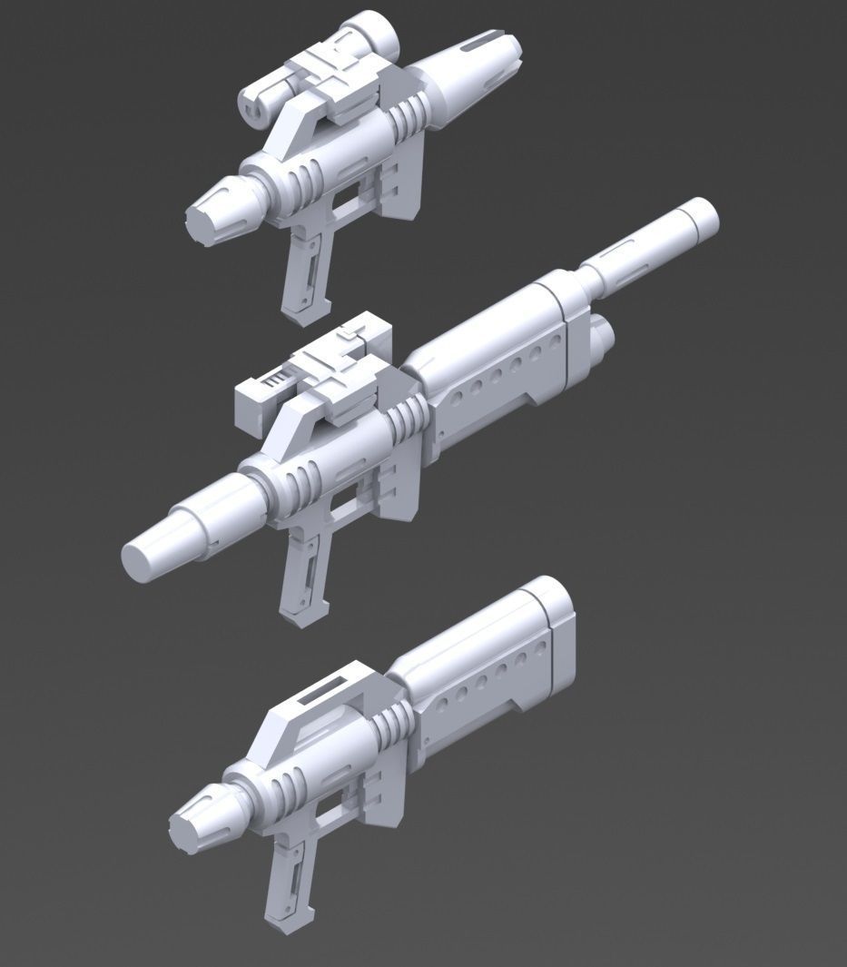 Gundam Beam Spray Gun For MG GM 3D model 3D printable | CGTrader