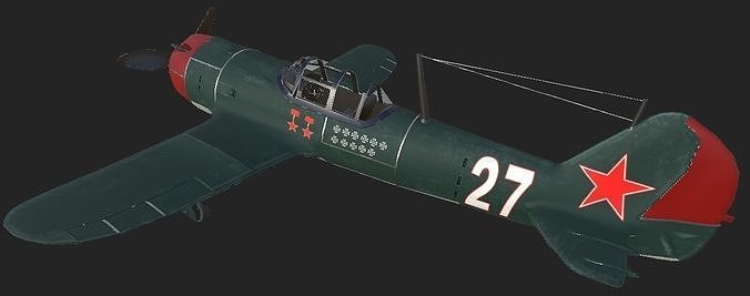 3D model Plane LA-5 VR / AR / low-poly | CGTrader