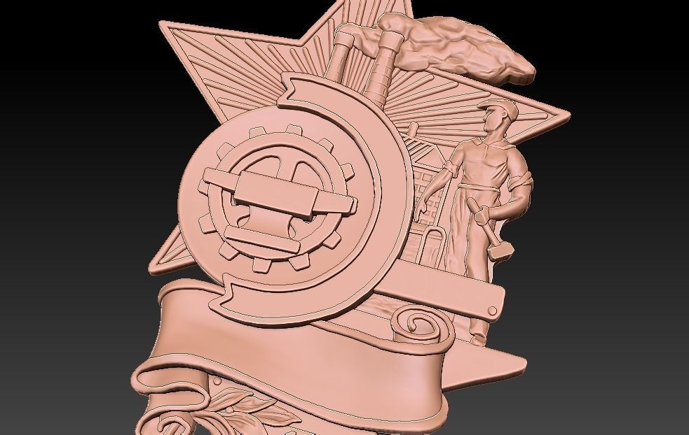 Badge Man worker 3D model 3D printable | CGTrader