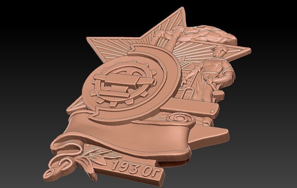 Badge Man worker 3D model 3D printable | CGTrader